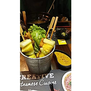 Gmark Bamboo Paddle Skewers 12" 100pc/Bag, Kabob Skewers, BBQ Skewers for Outdoor Grilling GM1075