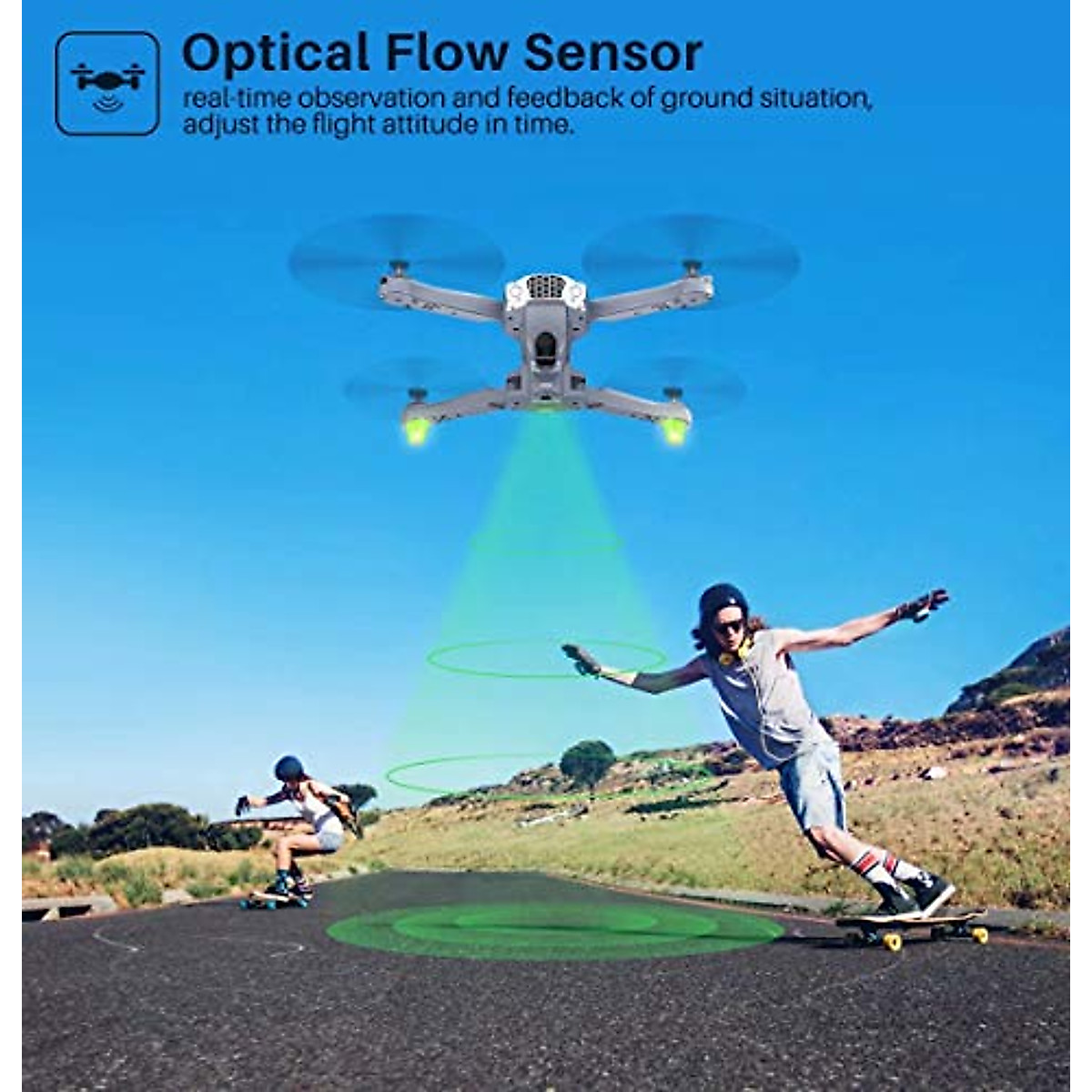 SYMA X500 4K Drone with UHD Camera for Adults, Easy GPS Quadcopter for Beginner with 56mins Flight Time, Brush Motor, 5GHz FPV Transmission, Auto Return Home, Follow Me, Light Positioning, 2 Batteries