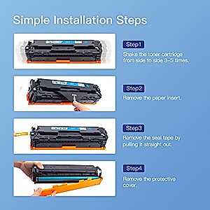 GPC Image Remanufactured Toner Cartridge Replacement for Canon 131 131H to use with ImageClass MF8280Cw MF624Cw MF628Cw LBP7110Cw Printer Tray (Black, Cyan, Magenta, Yellow, 4 Pack)