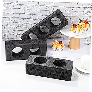 JEWEDECO Takeout Cup Holder 4 Pcs Cup Holder Drink Holder for Couch Black Coffee Cups Black Tray Drink Carrier Tray Beverage Carrier for Drink Carry Holder Coffee Carrier for Cup Holders