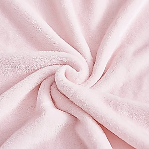 StangH Baby Blankets Throw Size - Super Soft Cozy Fleece Flannel Blanket for Couch/Chair, Plush Fuzzy Lightweight Microfiber Dog Blanket, (Throw Size 50 x 60, Pink)