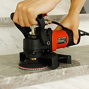 SPTA 15pcs Diamond Wet Polishing Pads Set, 4 inch Pads for Granite Stone Concrete Marble Floor Grinder or Polisher, 50#-6000# with Hook & Loop Backing Holder Pads for Wet Polisher