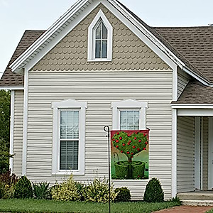 My Little Nest Seasonal Garden Flag Heart Shape Flower Tree Double Sided Vertical Garden Flags for Home Yard Holiday Flag Outdoor Decoration Farmhouse Banner 12"x18"