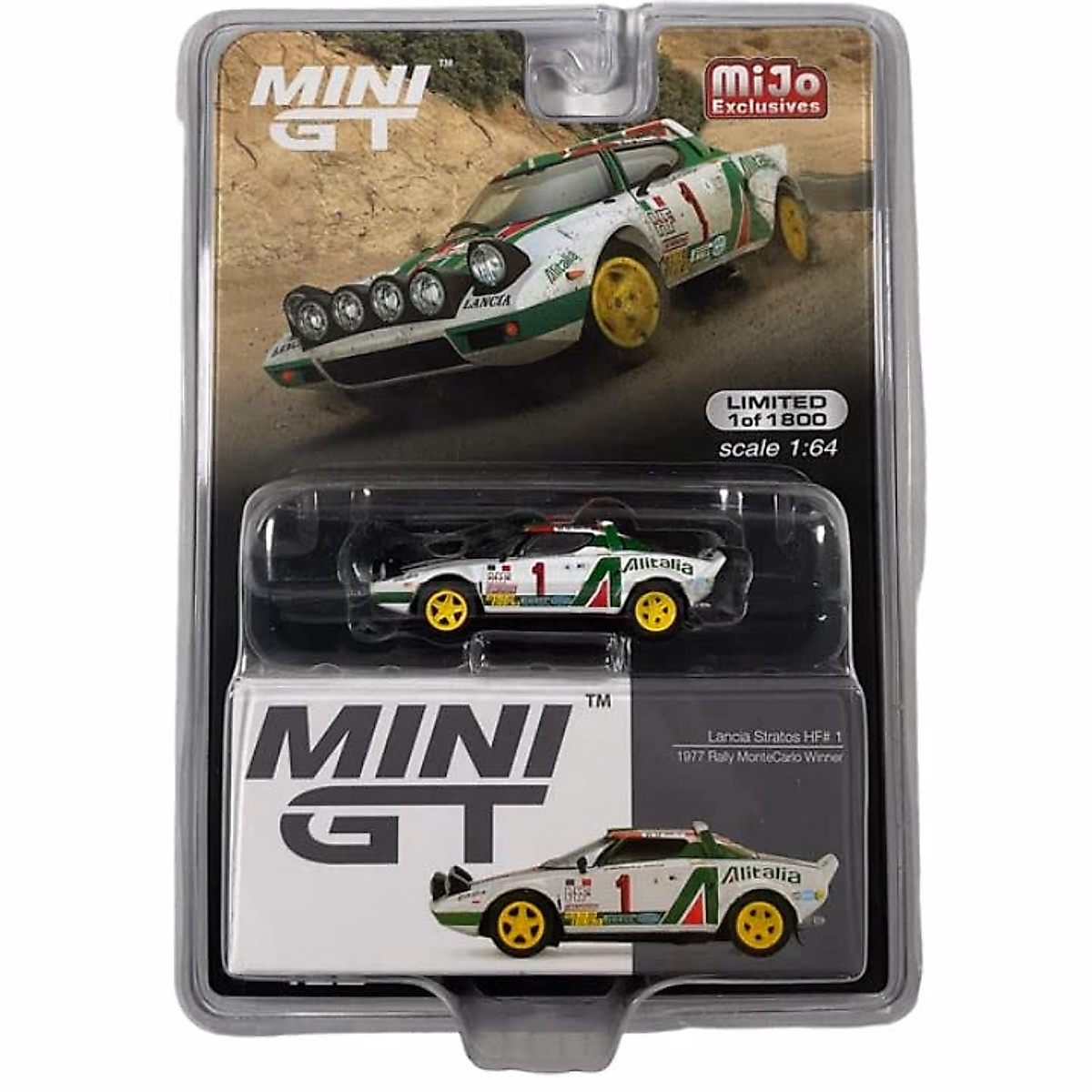 True Scale Miniatures Lancia Stratos HF 1977 Rally Montecarlo Winner #1 Limited Edition 1/64 Diecast Model Car MGT00422