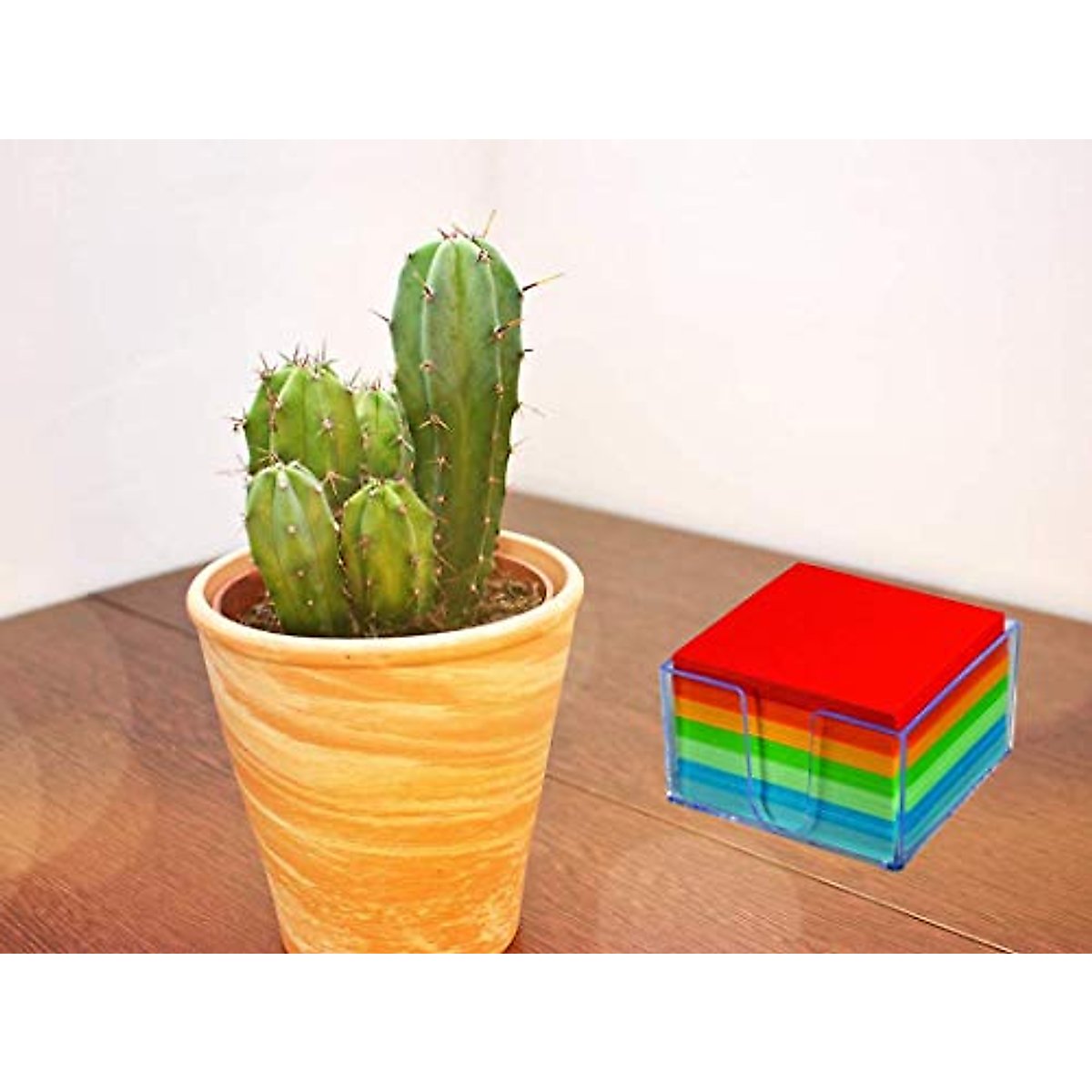 1InTheOffice Memo Cube, Assorted Colors Memo Pad 500 Sheets"2 Pack"