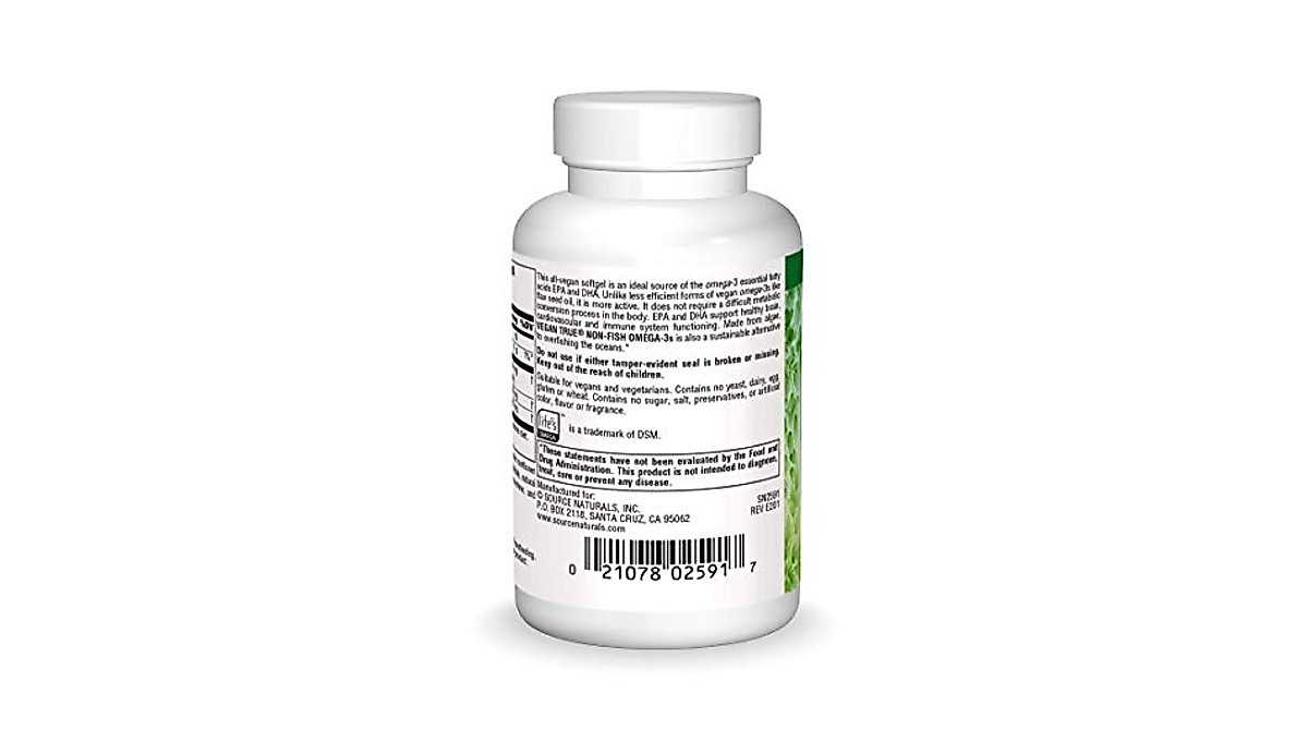 Source Naturals Vegan Omega-3 EPA DHA for Heart & Brain
