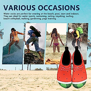 Womens Mens Water Shoes Quick-Dry Barefoot Aqua Beach Socks Non Slip Sports Swim Yoga Surf Pool Exercise Camping Must Haves Essentials