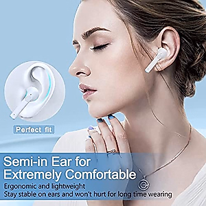 Wireless Earbuds, Bluetooth 5.0 Earbud Earphones Wireless Bluetooth with Charging case, Ear Bud & in-Ear Headphones IPX6 Waterproof, Wireless Ear Buds with Mic Auto Pairing for iPhone/Samsung/Android