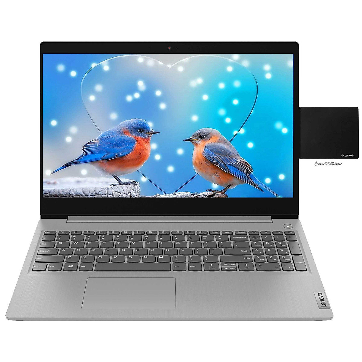 Lenovo Ideapad 3 Business Laptop Computer, 15.6" FHD IPS Display, AMD Ryzen 3 3250U, 12GB DDR4 RAM, 256GB PCIe NVMe SSD, WiFi, HD Webcam, HDMI, Windows 10 Home, GalliumPi Accessories