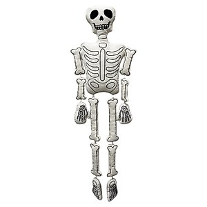 Halloween Plush Skeleton, 110cm/43 Inch Skeleton White Bone Plush Doll, White Bone Skeleton Plush Skeleton Doll, Skeleton Pillow Ornament Stuffed Skeleton Halloween Decor