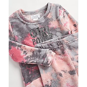 Rene Rofe Baby Girls' Pajama Set - 2 Piece Fleece Matching Sleepwear Set (Toddler), Size 2T, Girl Power