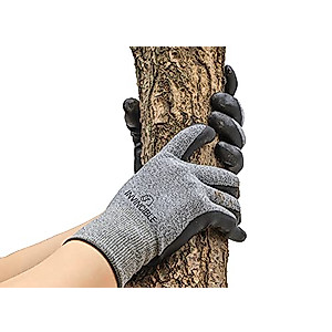 HANNASY Safety Work Gloves Poly NBR Foam Coated Protection, Easy Grip Slip Resistant Mechanic Garden Warehouse All Purpose (3, Medium)