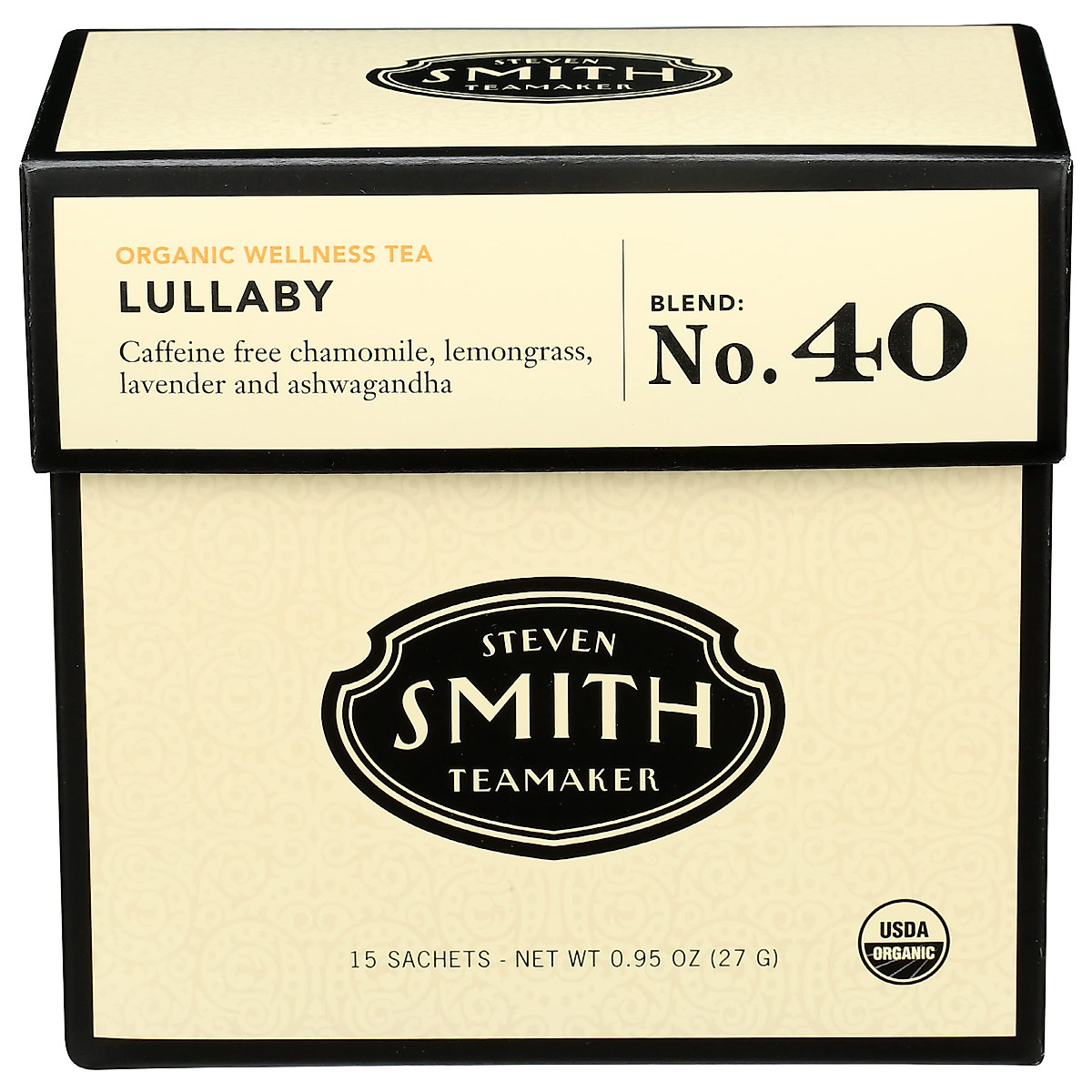 STEVEN SMITH TEAMAKER Smith Teamaker Organic Lullaby Blend No. 40 (Caffeine-free Organic Wellness Tea), 0.95 Oz Tea Bags, 15Count