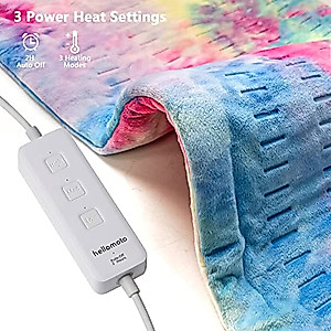 Electric Heating Pad for Back Pain and Cramps Relief, Hot Heated Pad with Auto Shut Off, Fast Heat Heating Pad for Period Cramps - 24"x 12"