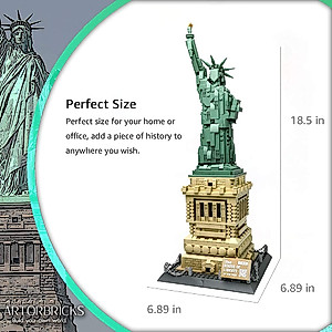 ArtorBricks Architectural Statue of Liberty Building Large Collection Building Set Model Kit and Gift for Kids and Adults(1577 Pieces)