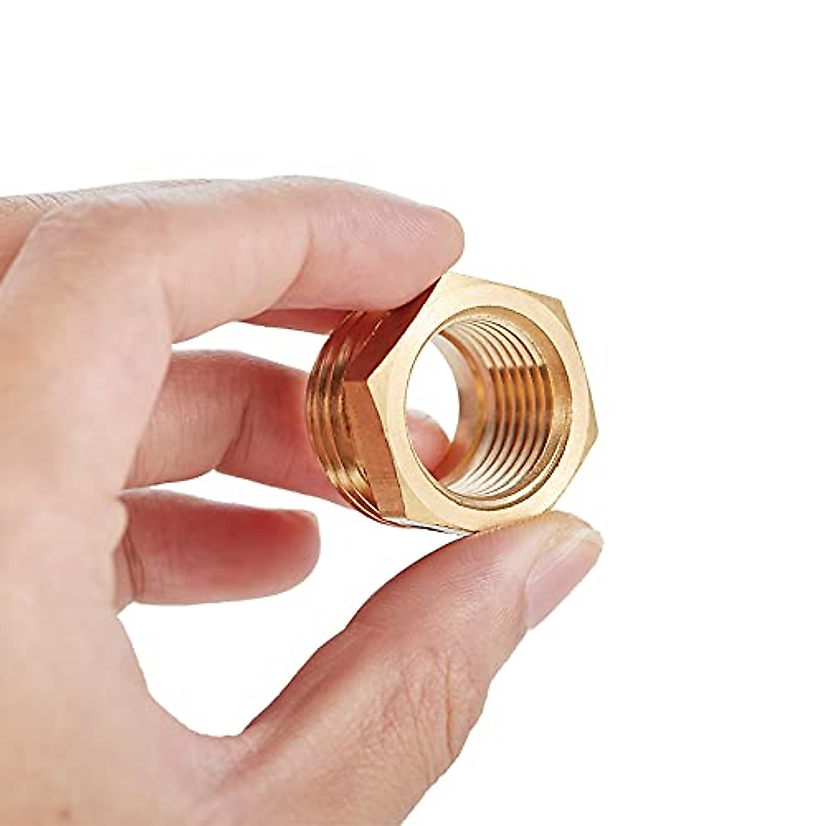 Brass Pipe to Garden Hose Fitting Connect,3/4" GHT male x 1/2" NPT Female Connector,GHT to NPT Adapter Brass Fitting,Garden Hose Adapter 3pcs