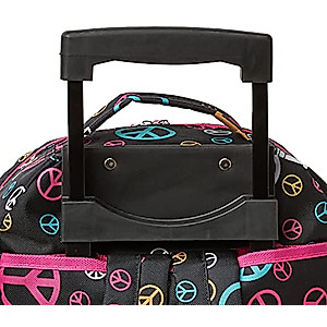 Rockland Double Handle Rolling Backpack, Peace, 17-Inch