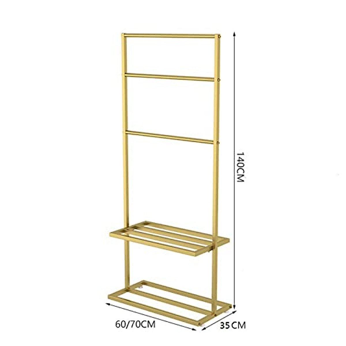 Bevis David Freestanding Towel Racks for Bathroom Floor Modern 3 Tier Hotel Bathroom Metal Towel Rack Drying Rack Outdoor Pool Towel Rack with Storage Rack Laundry Drying Rack for Quilt/Blanket