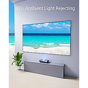 CASIRIS Ambient Light Rejecting ALR Projector Screen 100 inch, Ultra HD Fixed Frame Movie Screen for Ultra Short Throw Projector, Edge Free Projector Screen, 16:9 Aspect Ratio