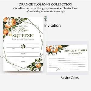 Orange Theme Advice and Wishes Cards, Set of 50, Advice Cards for Bridal Shower, Bridal Shower Advice Cards, Citrus Bridal Shower, Mimosa Bridal Shower