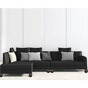 Furniture Castors,Swivel Caster Wheels,Industrial Castor Wheels Heavy Duty Ball Caster Stem 2" 50mm Set of 4 Load Capacity 75KG / 165 Lbs (4) with Metal Sockets Replacement Vintage Antique-A