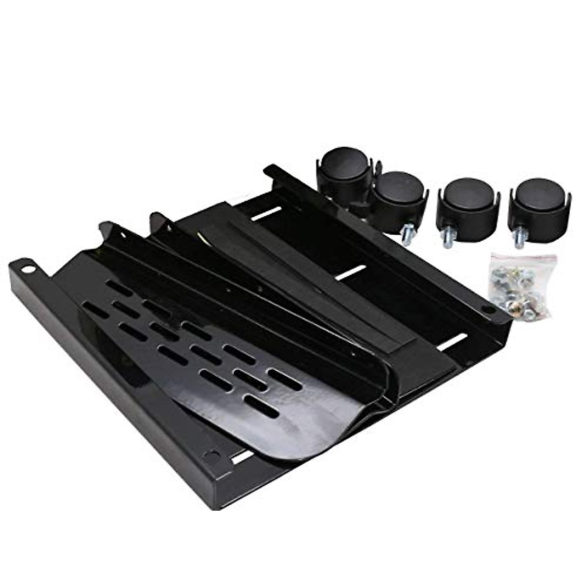 Syba Mobile Desktop Tower Computer Metal Floor Stand Rolling Caster Wheels with Ventilation and Adjustable Width from 6 to 10 Inches - SY-ACC65057