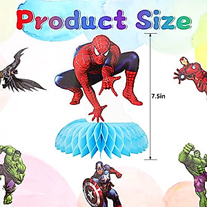 9Pcs Cartoon Honeycomb Centerpiece for Table Decorations Honeycomb Birthday Party Decorations Supplies Anime Birthday Party Supplies Kids Party Favors Honeycomb Table Decorations Topper for Kids