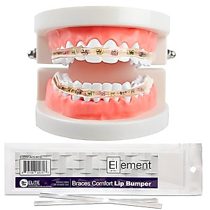 Comfort Cover Braces Guard/Lip and Mouth Protector - Snap on Cover Strip for Braces - Orthodontic/Dental Quality (Clear)