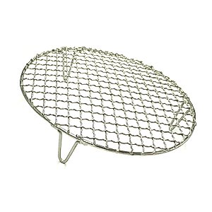 Turbokey Round Grill Barbecue Net, 2" Height Wire Steaming Cooling Rack, Wire Pan Grate, Baking Rack, Icing Rack, Round Shape - 13 ¾ Inch Diameter (350mm/13.8")