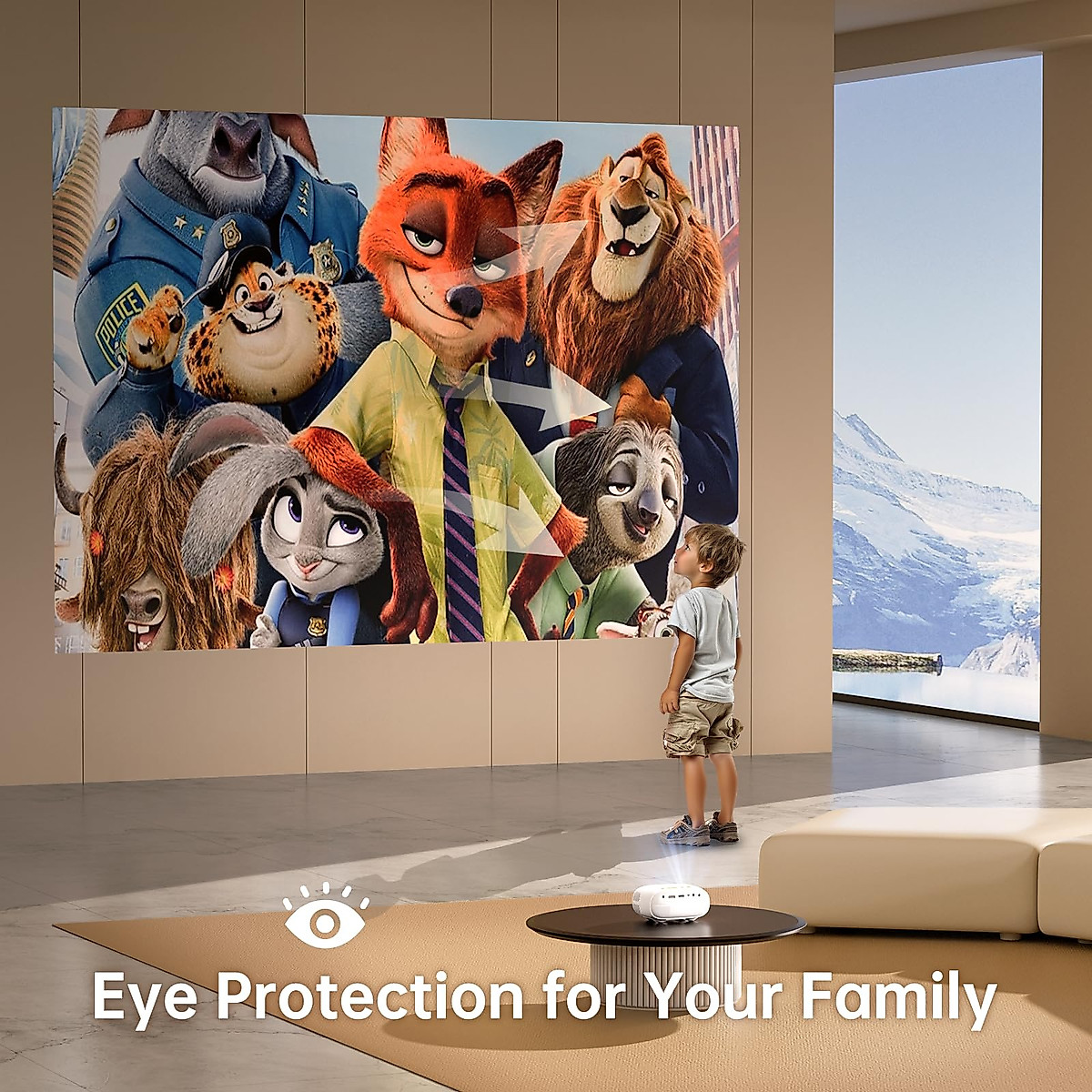 Mini Projector, ARTSEA Full HD 1080P 7000L Portable Projector for Outdoor Movie, LED Pico Video Projector for Home Theater, Phone Projector Compatible with HDMI, USB, TV Stick, Laptop, iOS and Android