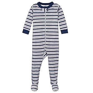Gerber Baby Boys' 2-Pack Footed Pajamas, Fox Grey, 12 Months