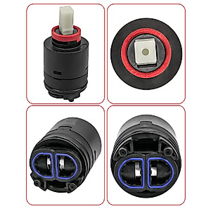 Qnbes Pressure Balance Cartridge 40mm with Distributor Replace 40PHF-2 Compatible with Shower Faucet (Cartridge Only)