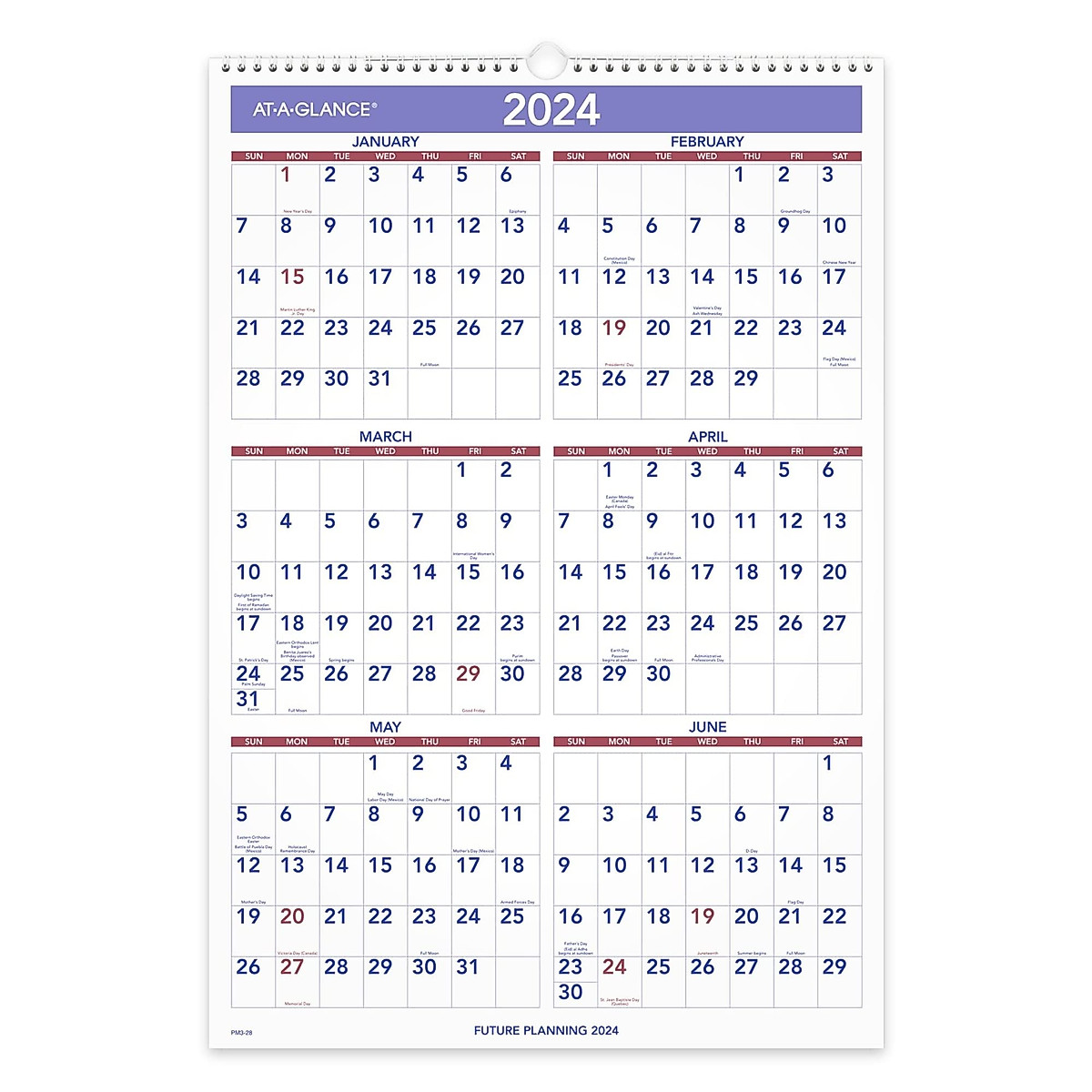 AT-A-GLANCE 2023 Wall Calendar, 20" x 30", Extra Large, Spiral Bound, Monthly (PM428)