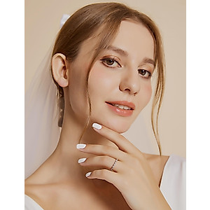 EAMTI 925 Sterling Silver Wedding Band for Women Cubic Zirconia Marquise & Round Milgrain Full Eternity Stackable Ring Size 7