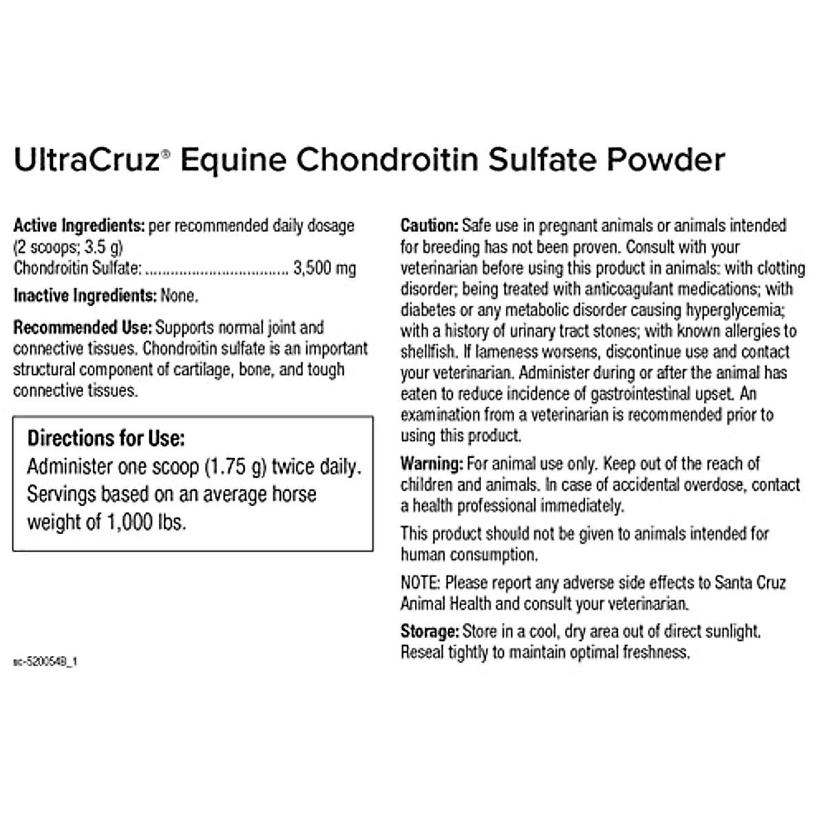 UltraCruz Equine MSM, Glucosamine Sulfate and Chondroitin Sulfate Horse Joint Supplement Bundle, 4 lb Each MSM and Glucosamine, 1 lb Chondroitin, Powders