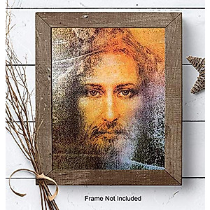 Jesus Christ Wall Art - Jesus Wall Decor - Religious Christian Room Decor for Bedroom, Home, Church - Catholic Gifts - Inspirational Gift for Pastor, Priest, Ordained Minister - Picture Poster