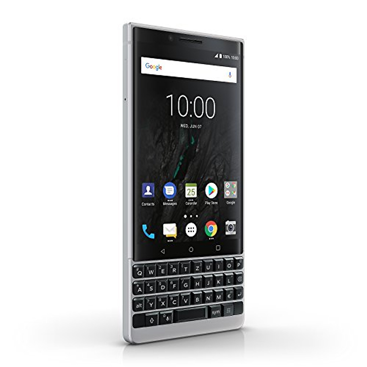 BlackBerry KEY2 64GB (Single-SIM, BBF100-1, QWERTZ Keypad) (GSM Only, No CDMA) Factory Unlocked 4G/LTE Smartphone (Silver) - International Version