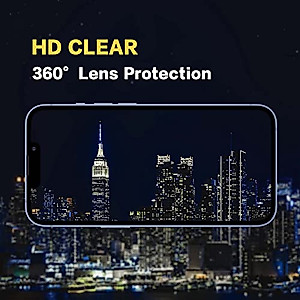 Denyunuo 3 Pack Screen Protector for iPhone 14 Plus 6.7'' with 3 Pack Camera Screen Protector, Ultra HD Clear Tempered Glass, 9H Hardness, Anti-Scratch, Easy Installation Frame, Bubble Free, Case Friendly