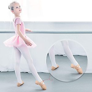 SATINIOR 3 Pairs Ballet Shoes for Practice Shoes Yoga Shoes 3 Colors Ballet Slippers Flats for Dancing(13 Little Kid)