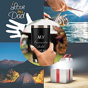 Best Dad in the World Water Bottle 20oz Dad Bottle Stainless Steel Insulated Tumbler with Lid, Gifts for Father from Daughter Son, Dad Gifts for Birthday Christmas Fathers Day