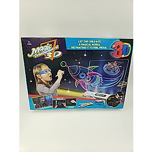 Magic 3D Luminous Eraseable, Drawing Board, Preschool Kids 3 and up. Educational Fun Learning! Boys and Girls
