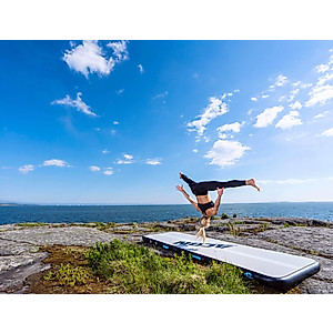 Acon airtrack 10ft Tumbling Mat | Indoor and Outdoor use | for Balance and Training | Yoga | with Pump and Carry Bag