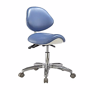 Aries Outlets QY Saddle Dental Medical Doctors Stools Adjustable Mobile Chair PU Leather