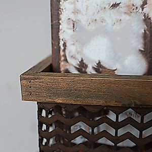 PIBM Stylish Simplicity Shelf Wall Mounted Floating Rack Shelves American Style Industrial Wind Iron Art Hook up Key Cafe Shop Storage,, 48.5x18x33cm