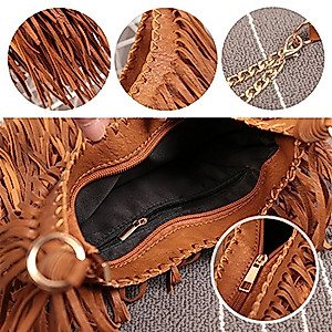 Lanpet Women Fringe Tassel Cross Body Bag Leisure Shoulder Bag