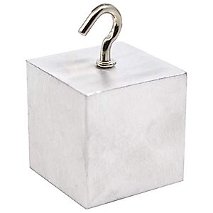Density Cube with Hook, Aluminum (Al) - Element Stamp - 0.8 Inch (20mm) Sides - for Density Investigation, Specific Gravity & Specific Heat Activities - Eisco Labs