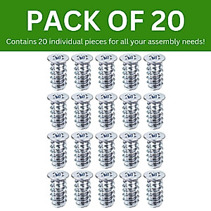 Spare Hardware Parts Drawer, Bookcase, Desk, Shelf Screws (Replacement for IKEA Part #100349) (Pack of 20)