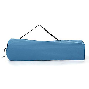 ARROWHEAD OUTDOOR Portable Folding Camping Quad Chair w/Added Ultra-Comfortable Padding, Cup-Holder, Heavy-Duty Carrying Bag, Padded Armrests, Supports up to 330lbs, USA-Based Support (Blue & Gray)