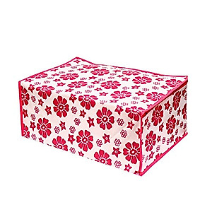 ANKIT INTERNATIONAL Garment Cover Presents Non Woven Floral print Saree Cover Storage Bags for Clothes pack of 6