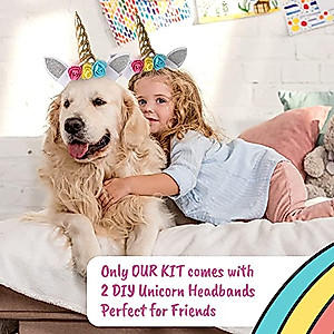 Unicorn Painting Kit for Girls - Paint Your Own Unicorn Craft Kit Toys w 2 Unicorn Headbands, Pegasus, Alicorn & DIY Unicorn Crafts - Unicorns Gifts for Girls - Paint Sets for Kids Ages 4-8